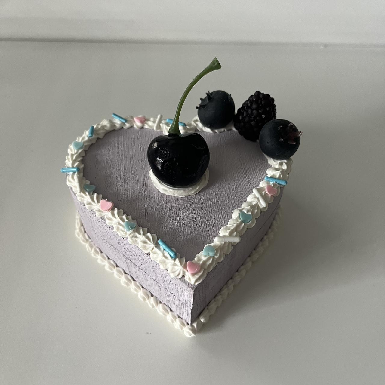Heart Box! Decoden cake heart box. Handmade with... - Depop