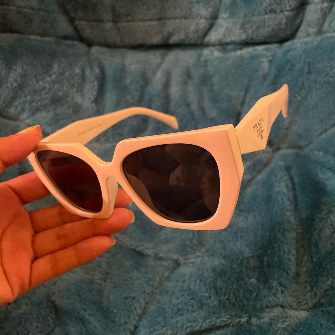 Prada White Sunglasses Never Worn They Do Not Come Depop