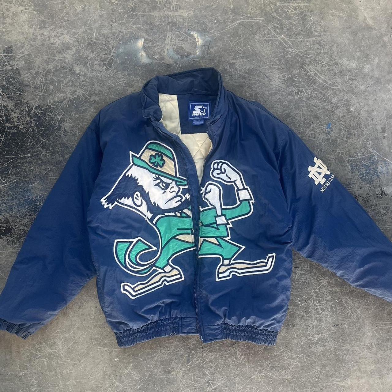 Vintage Notre Dame Starter Jacket -sick zip up notre... - Depop