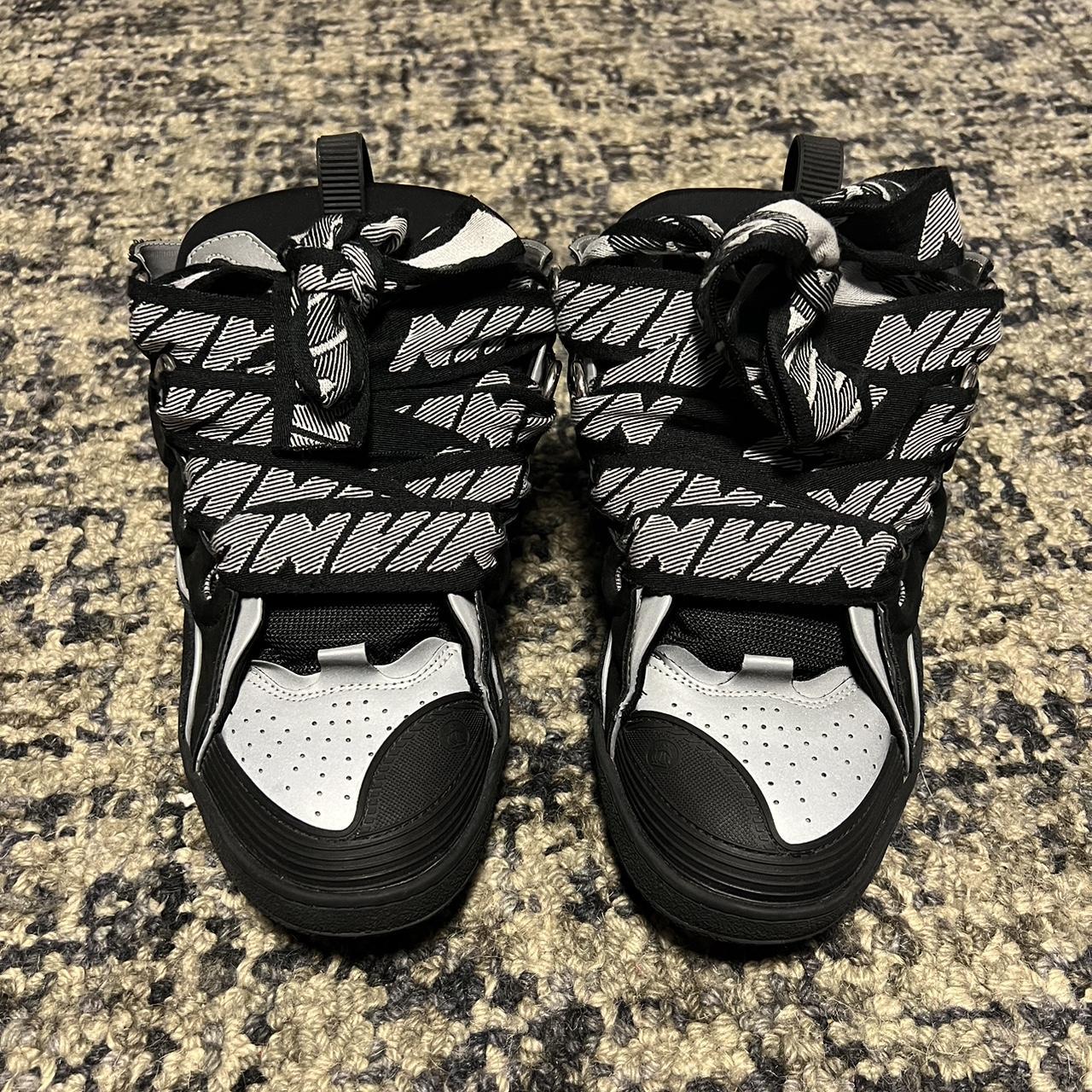 Lanvin Curb Grey/Black Reflective Sneakerw 100%... - Depop