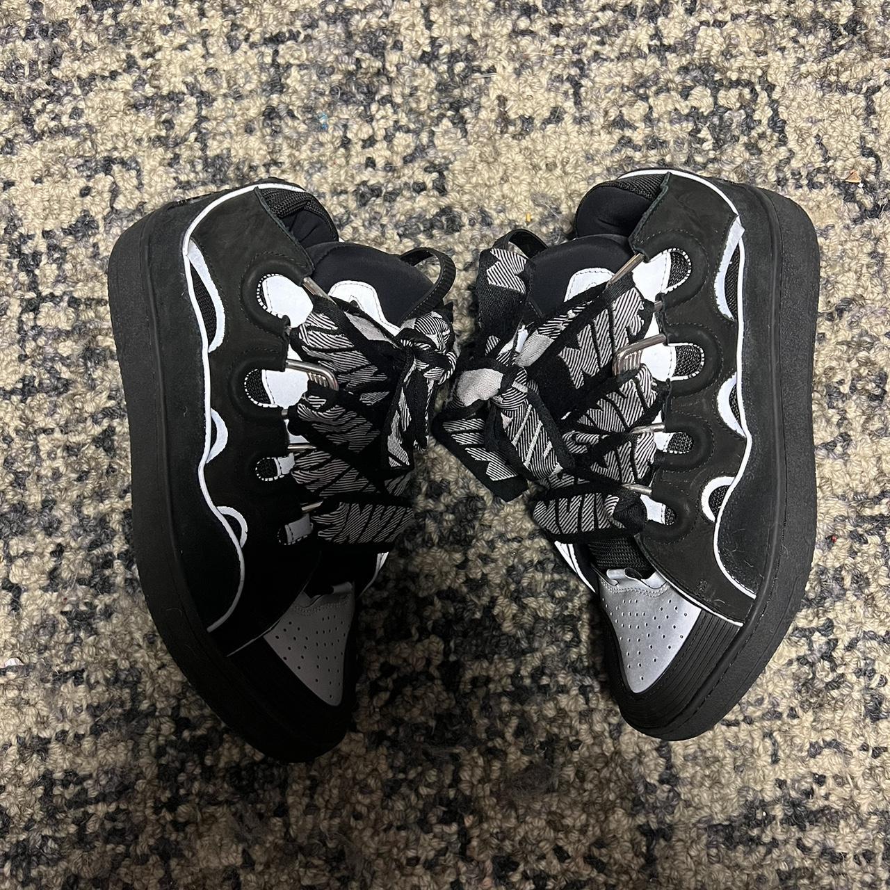 Lanvin Curb Grey/Black Reflective Sneakerw 100%... - Depop