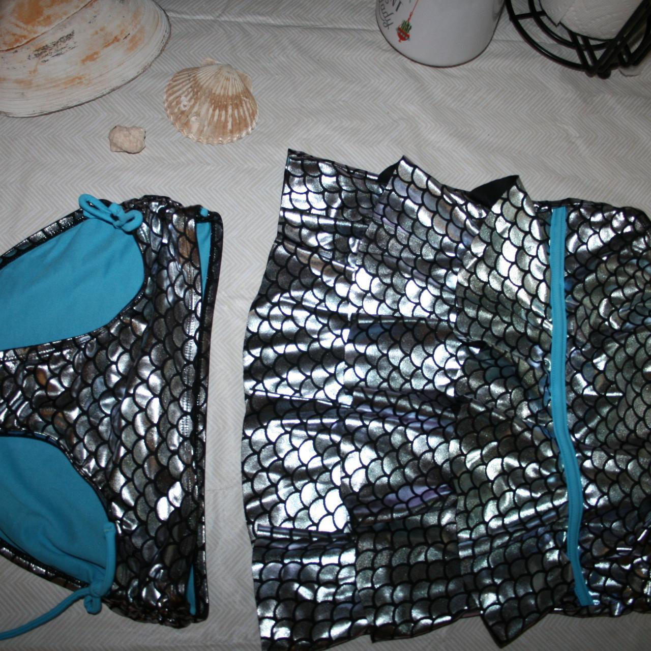 Justice mermaid-like two piece girls swimsuits. size 16 - Depop
