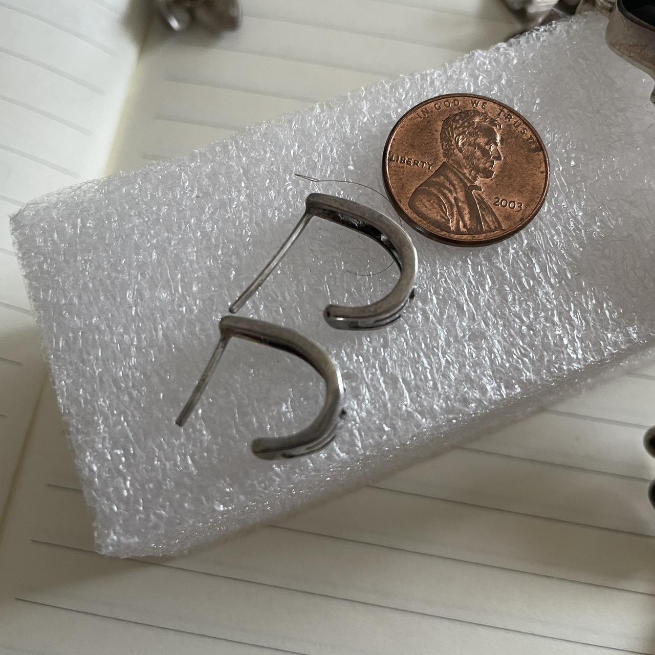 Sterling silver Greek key hoop earrings 925 To the... | Depop