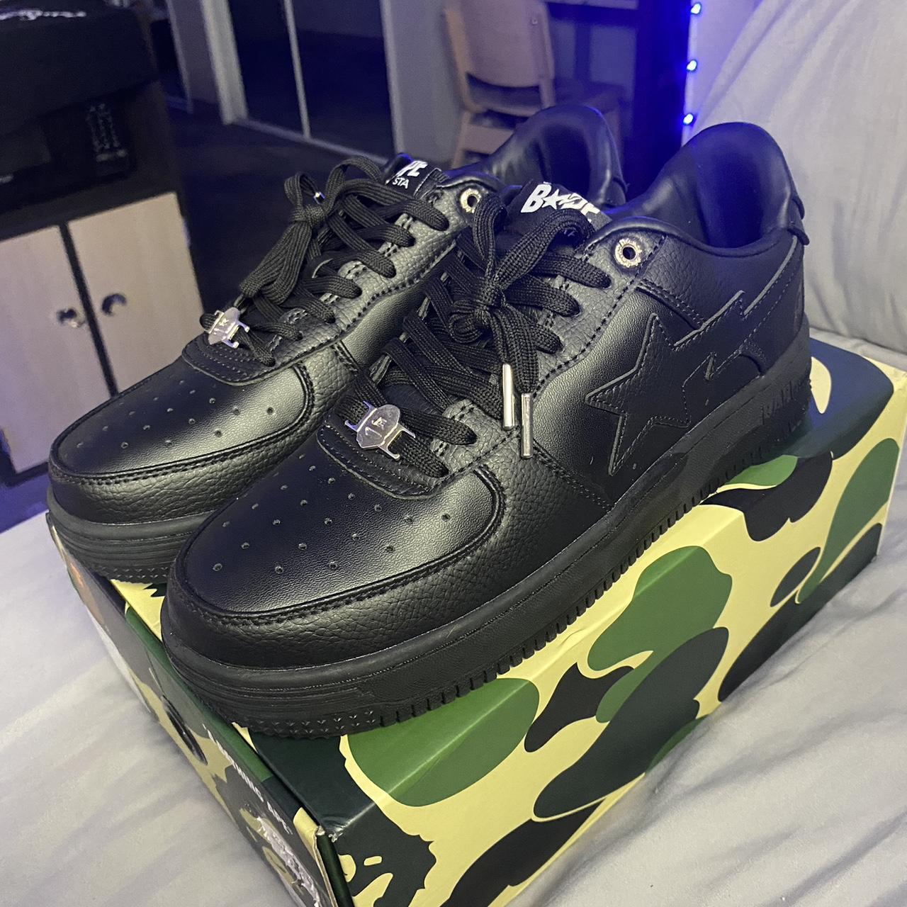 All black bapesta MULTIPLE SIZES Size 10 and size... - Depop