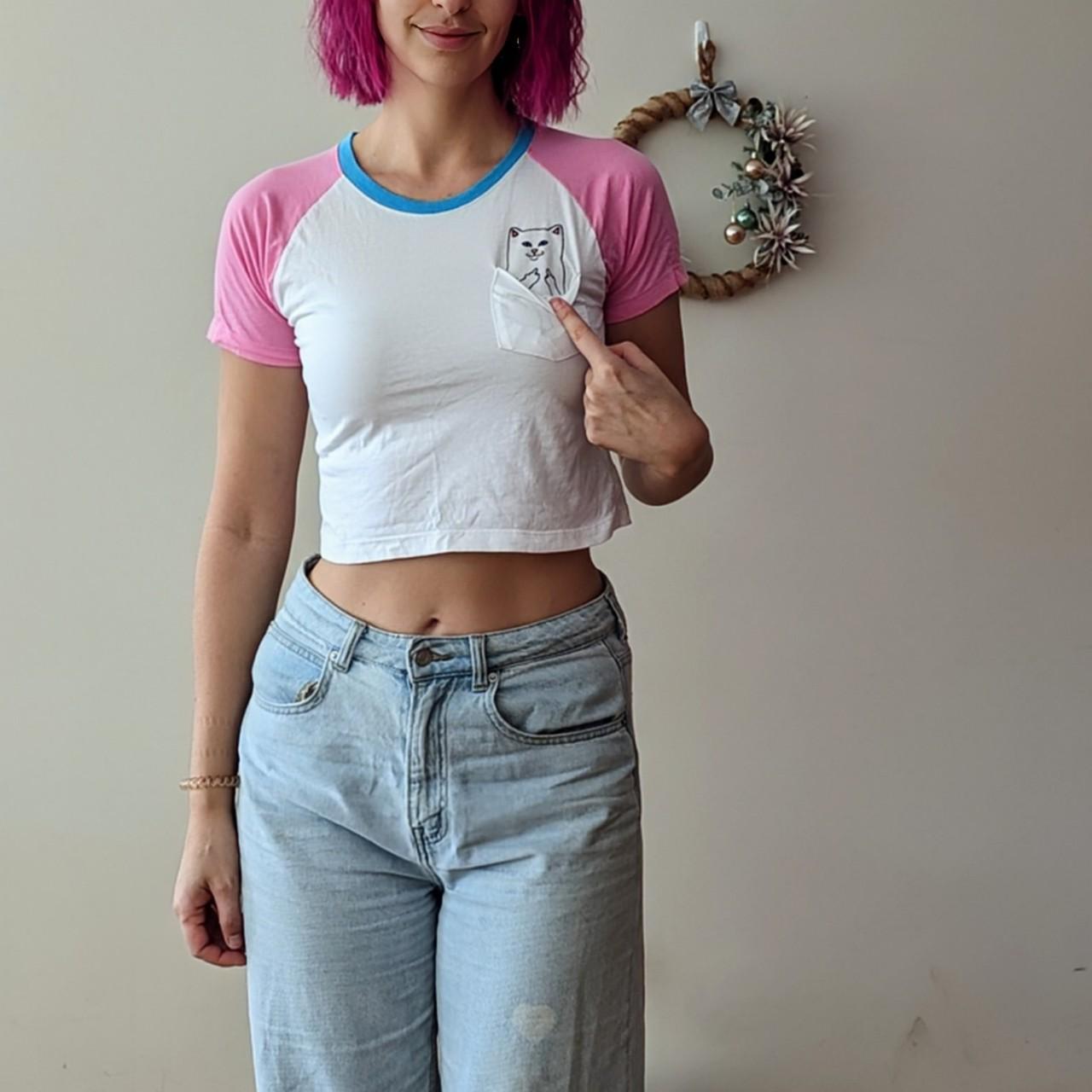 Cheep cheep! Rude cat suprise baby tee Happy to... - Depop