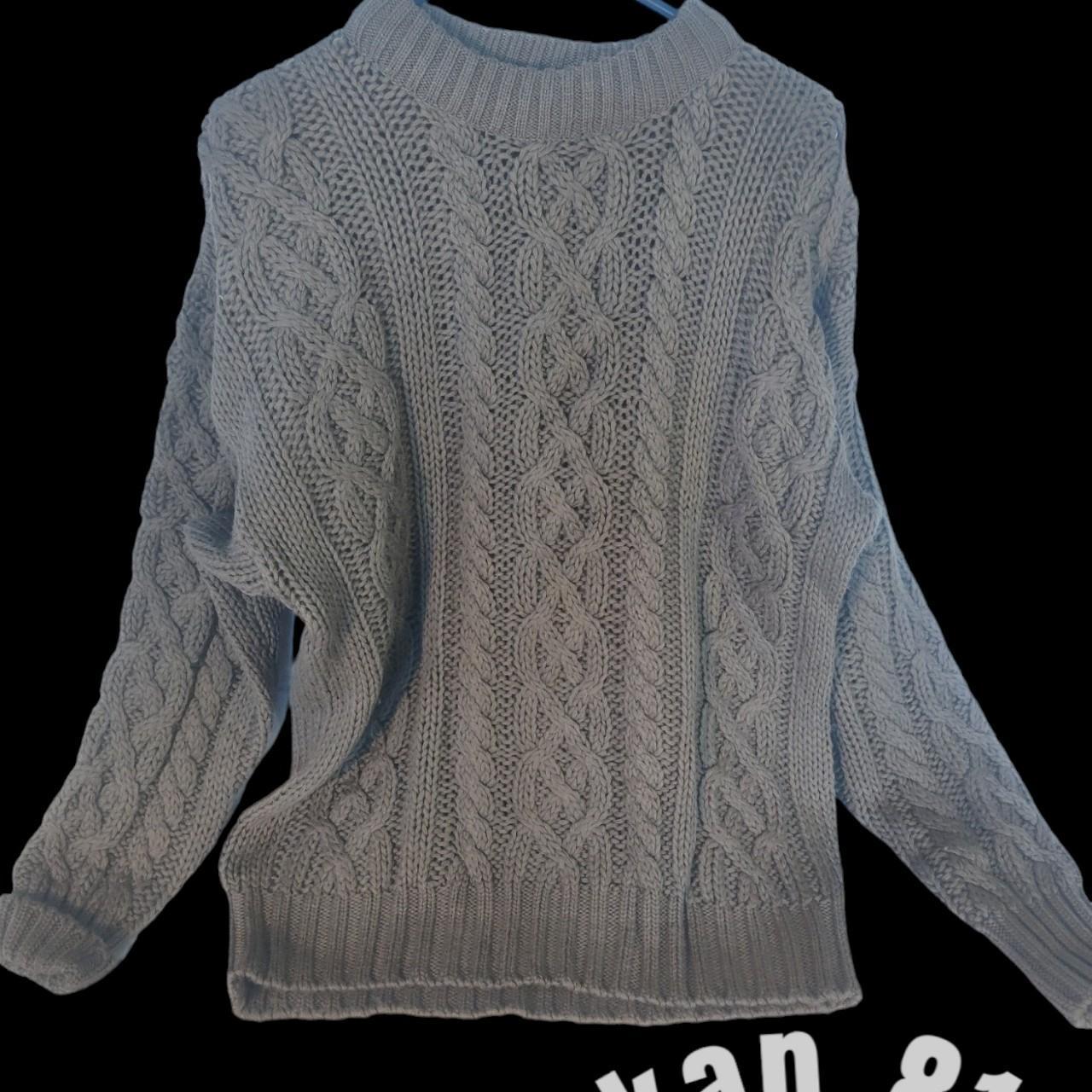 Boston Traders Wool Green Cable Sweater Size: Men's... - Depop