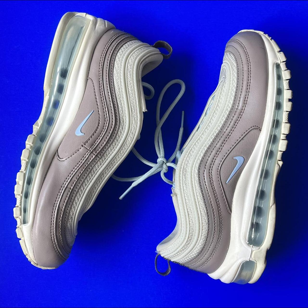 Nike 97s in off white and beige colour scheme size 5.5 - Depop