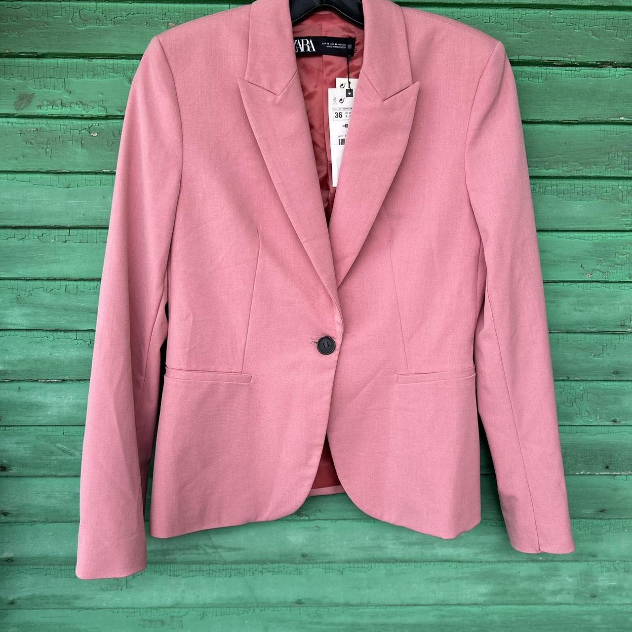 Zara pink blazer xs New with tags **I SHIP NEXT... - Depop
