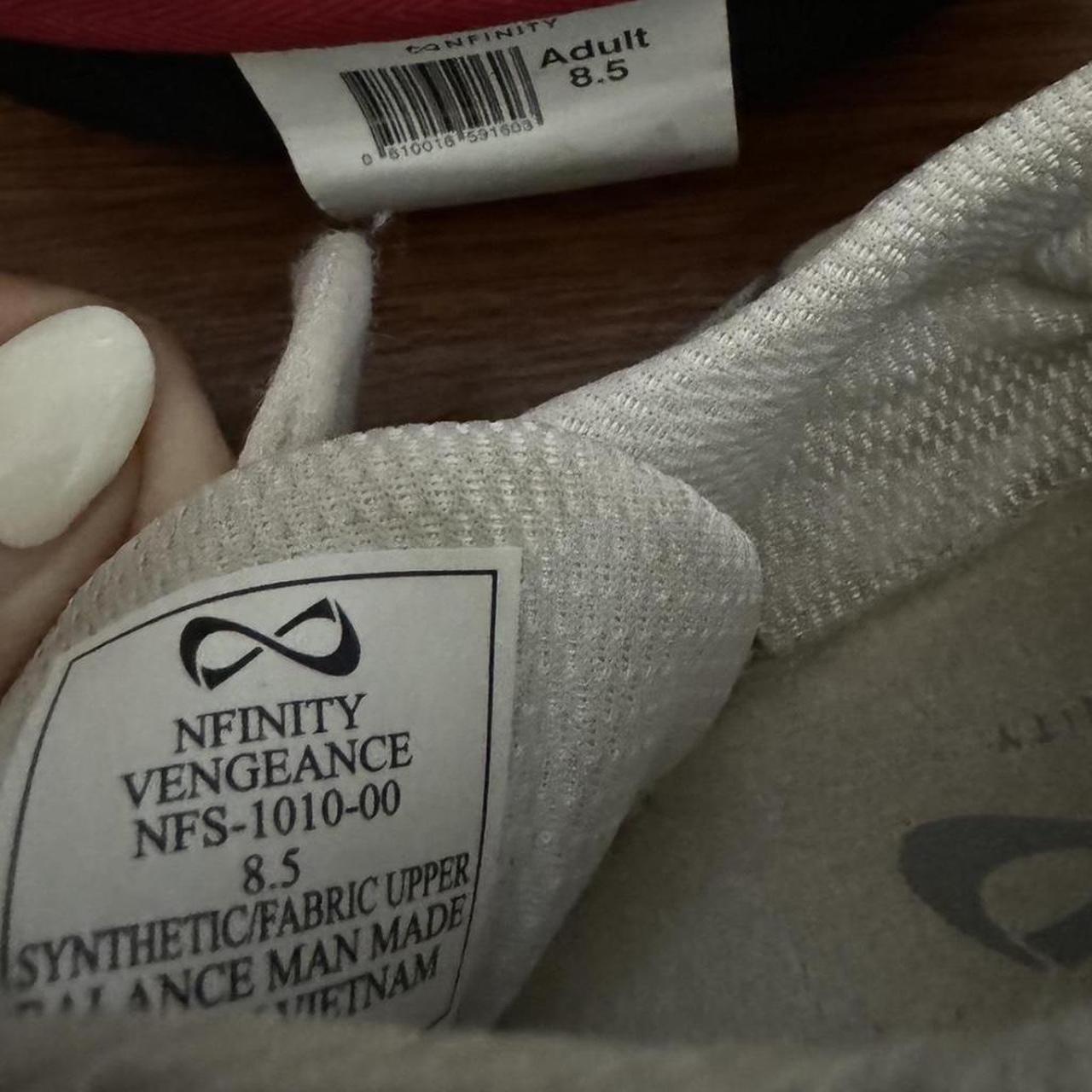 White Nfinity Vengeance Cheer Shoes -Size 8.5W -In... - Depop