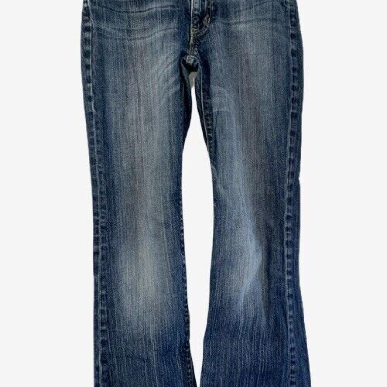 Gap Curvy Flare Mid Rise Blue Cotton Denim Jeans... - Depop