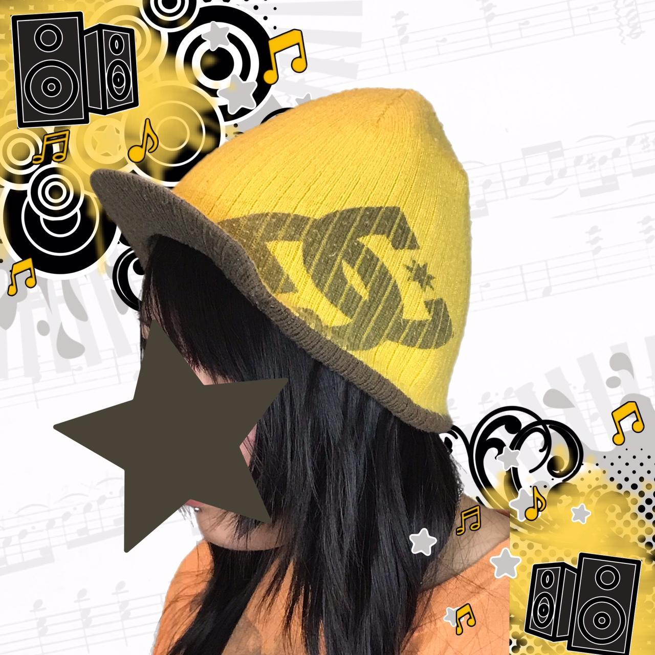 DC Beanie Brim Reversible Knit Yellow Brown adult... - Depop