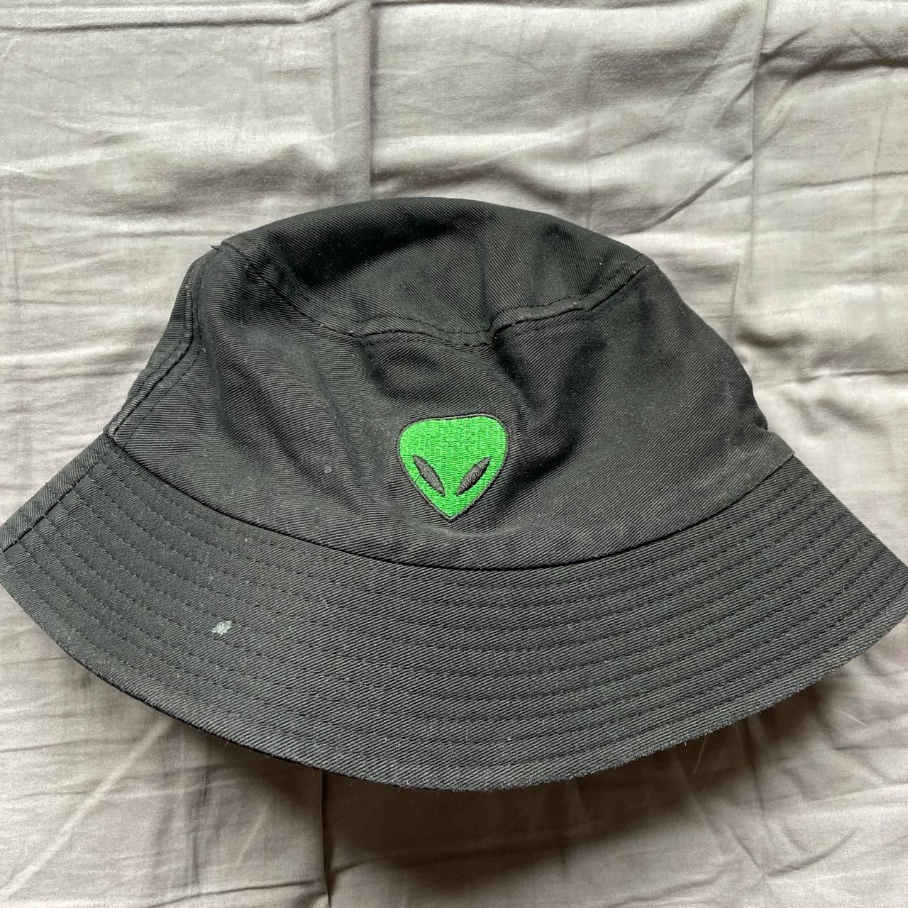 Black alien bucket hat Perfect for festivals Good... - Depop