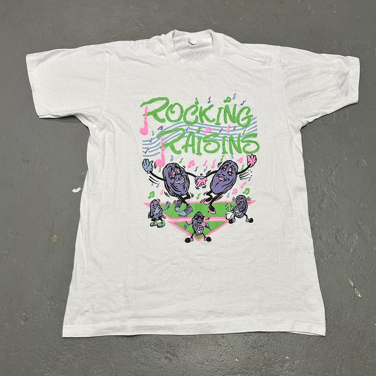 Vintage 90s Rocking raisins puff print California... - Depop