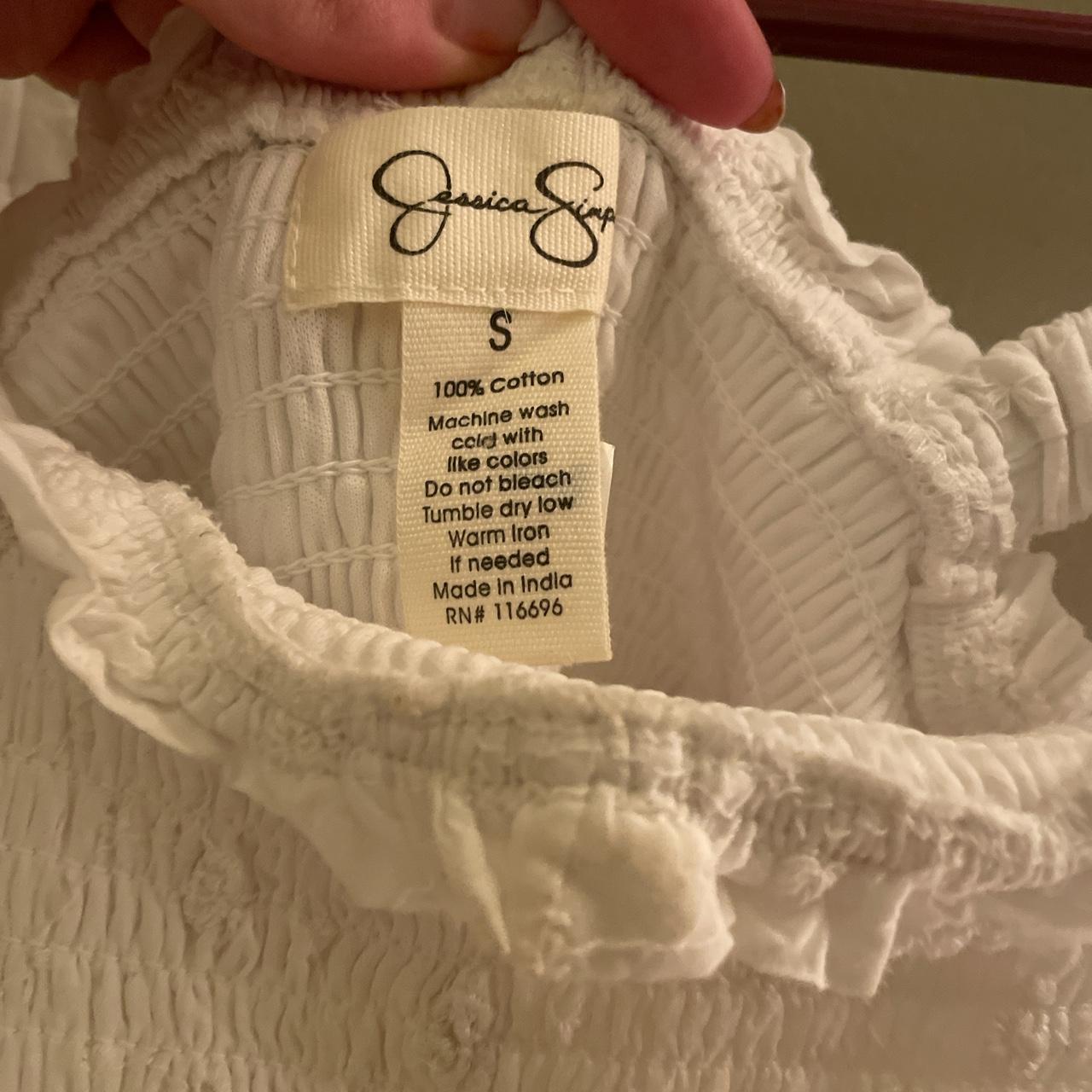 Jessica Simpson Women's White Dress | Depop