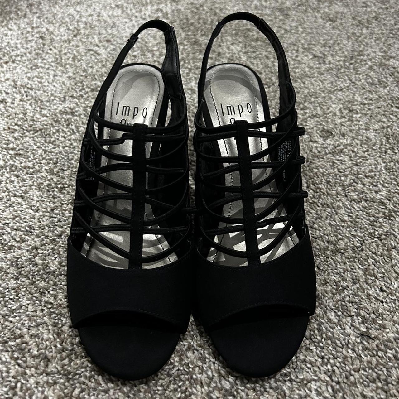 •Impo Flex Black Heels •Size 7 - worn once for a... - Depop