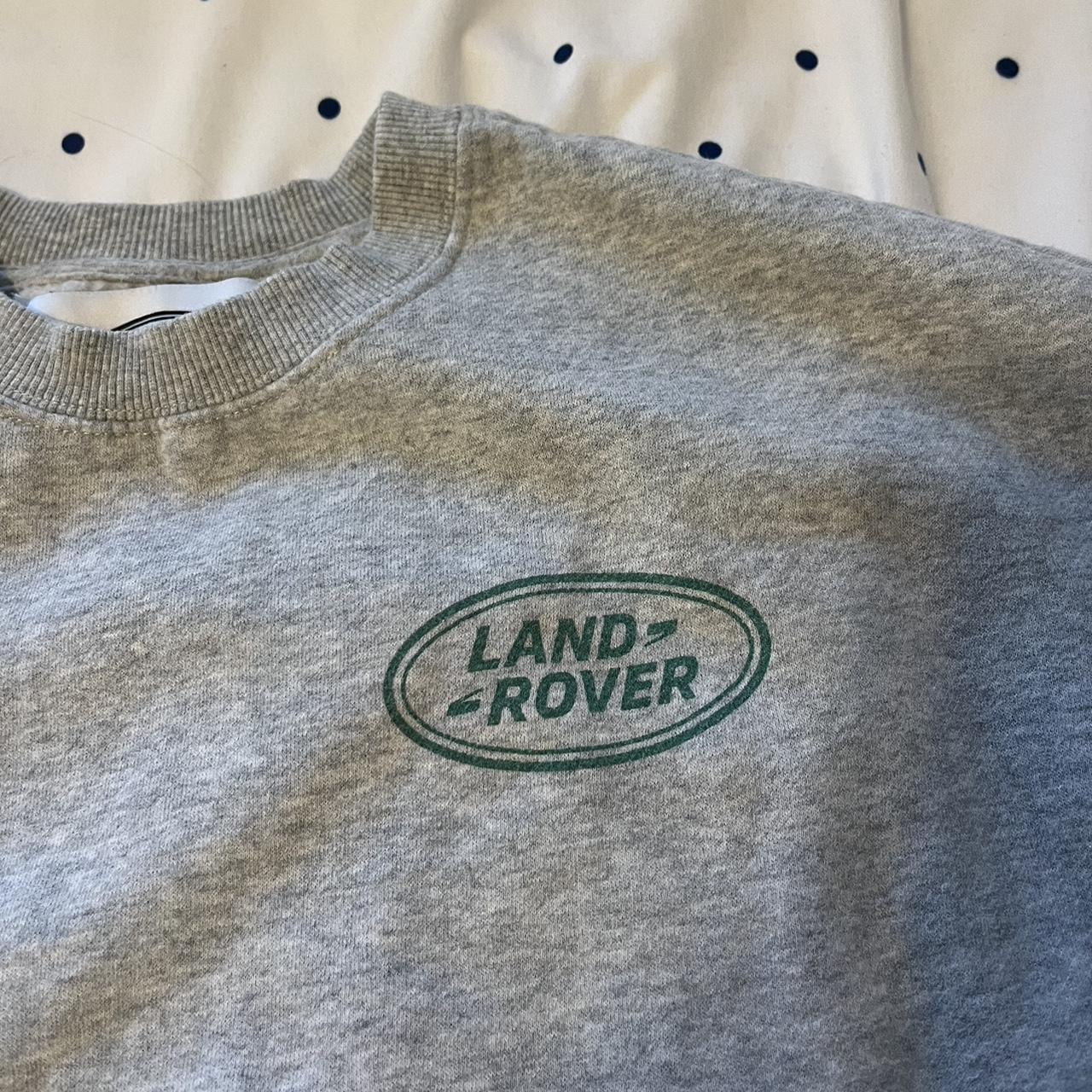 oversized ish land rover crew neck!! - Depop