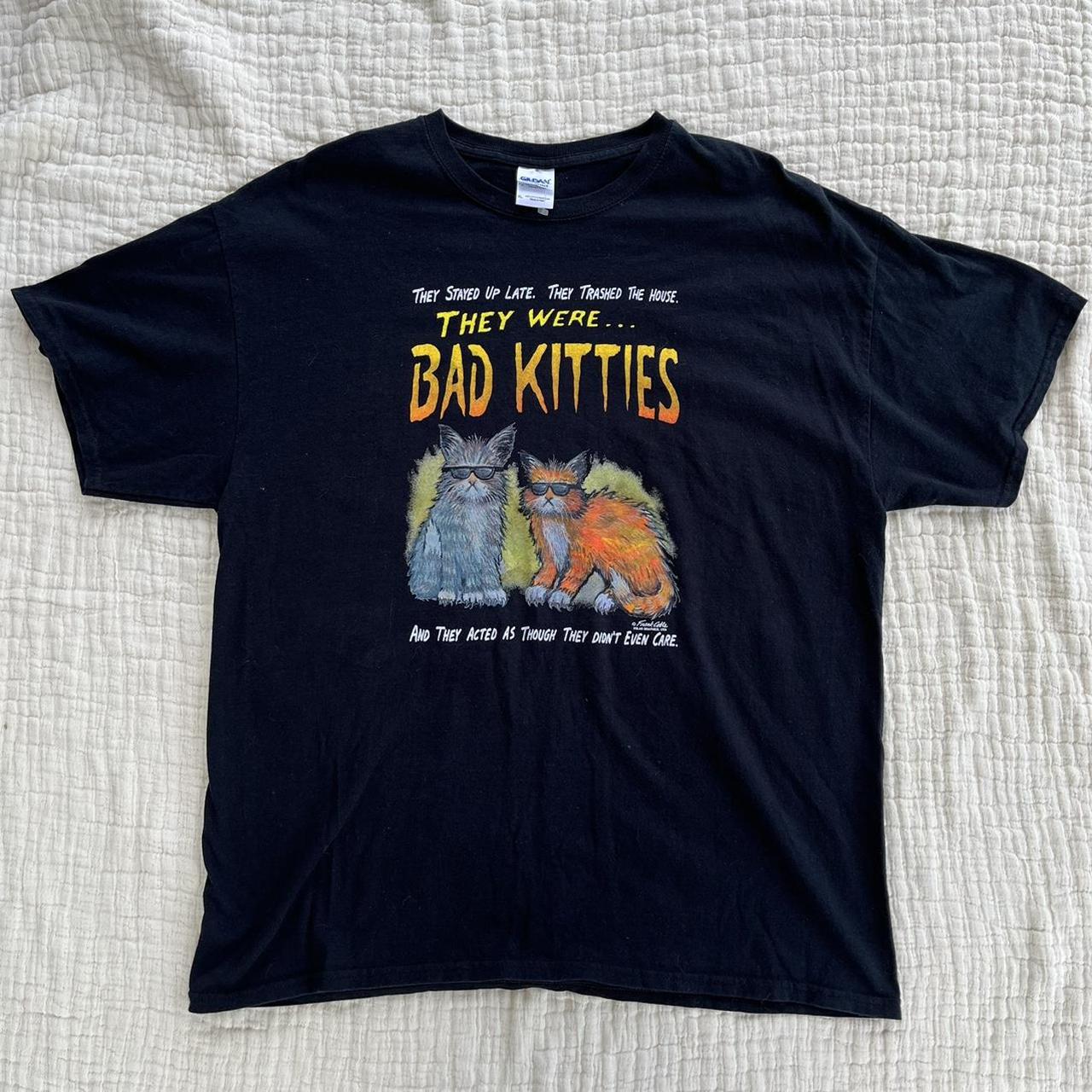 Bad kitties graphic tee, frank coble with polar... - Depop