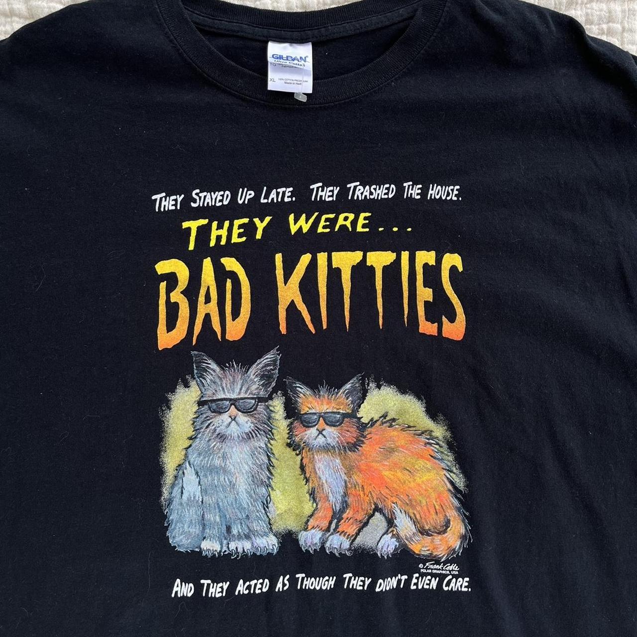 Bad kitties graphic tee, frank coble with polar... - Depop