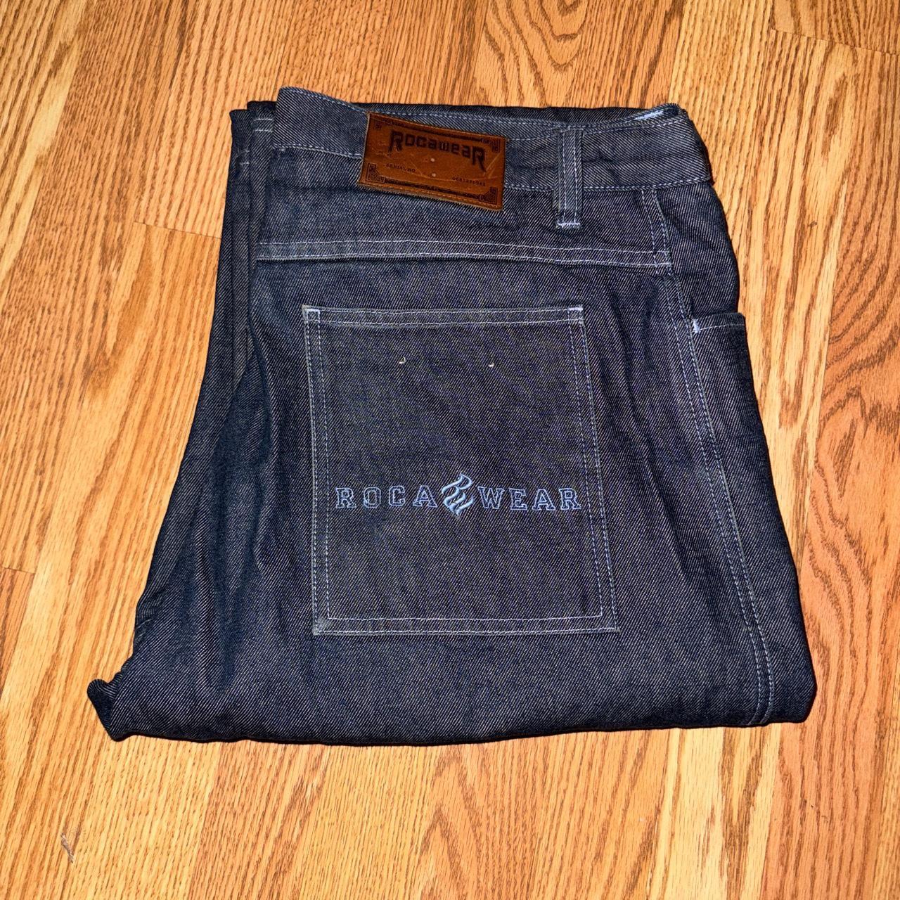 Baggy Rocawear double knee jeans 38x34 super nice... | Depop
