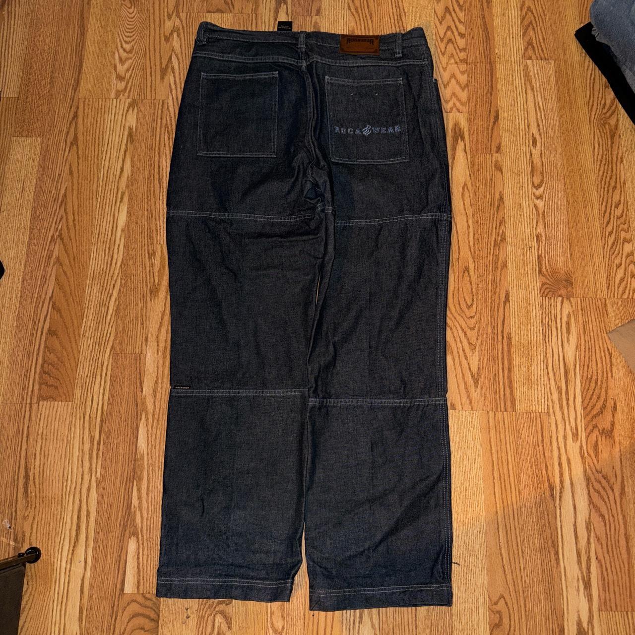 Baggy Rocawear double knee jeans 38x34 super nice... | Depop