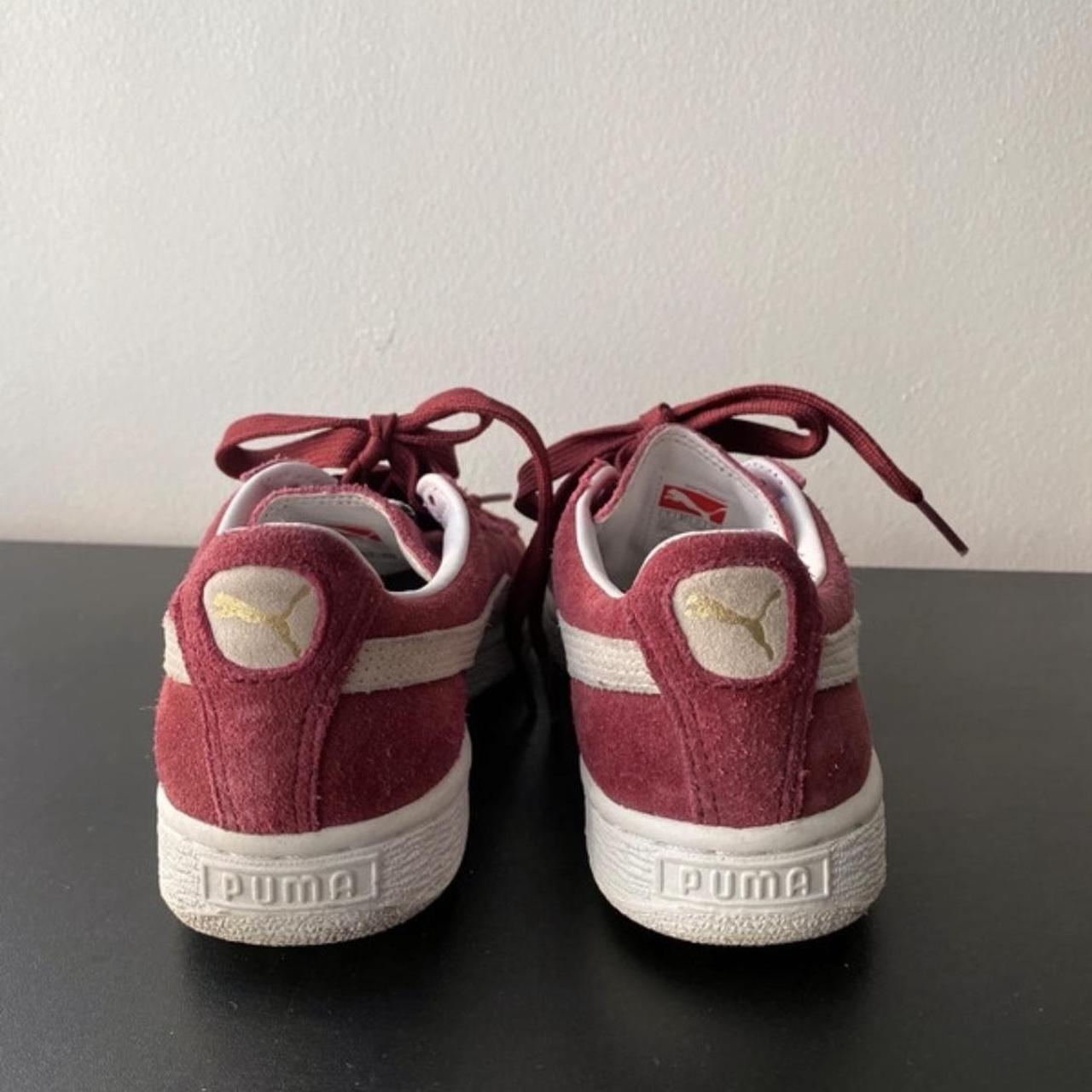 Puma Suede Classic Burgundy Trainers Size 3 Worn a... - Depop