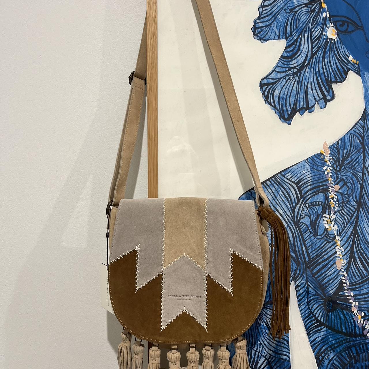 Spell suede patchwork handbag Shoulder... - Depop