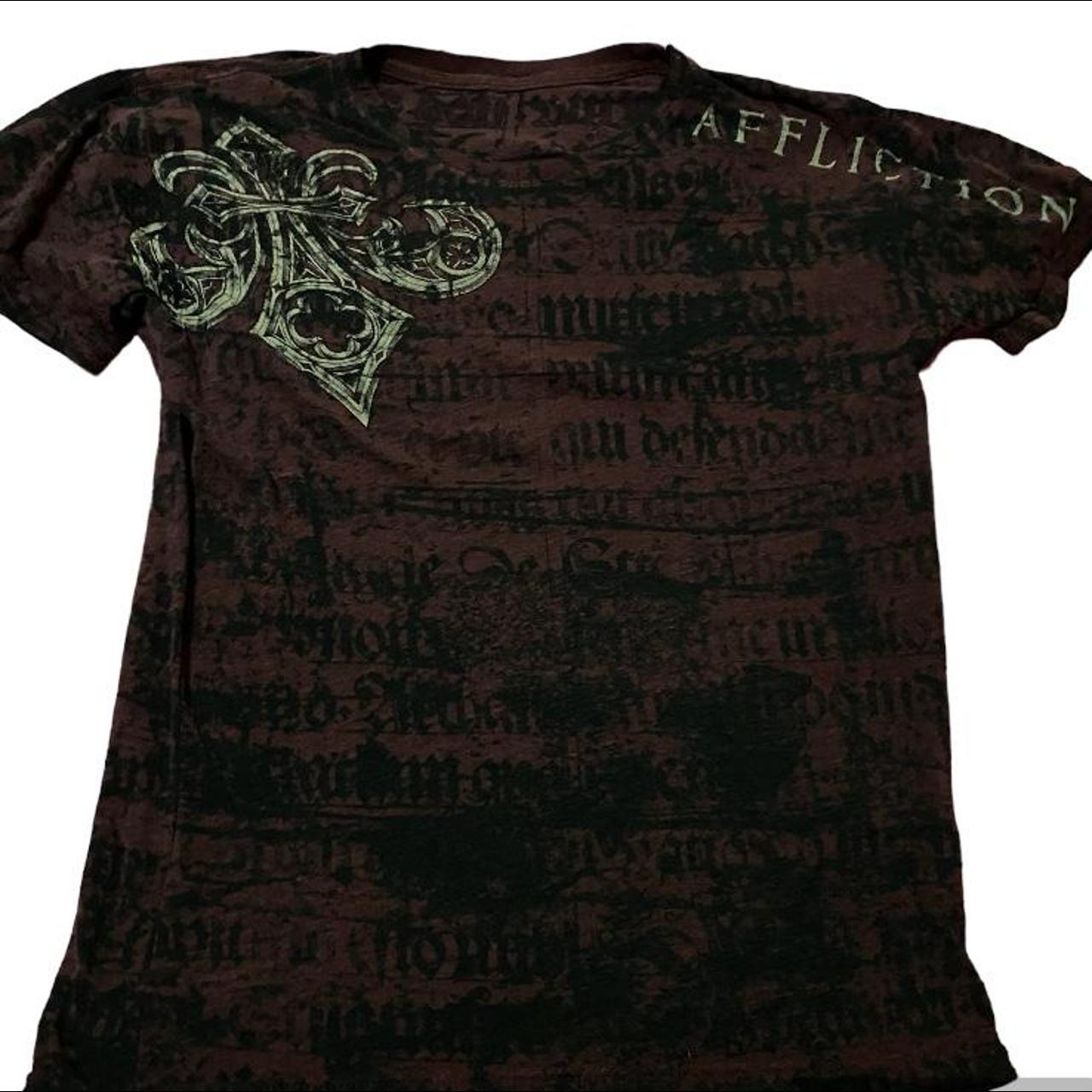 AFFLICTION shirt doesnt say size but fits like... - Depop