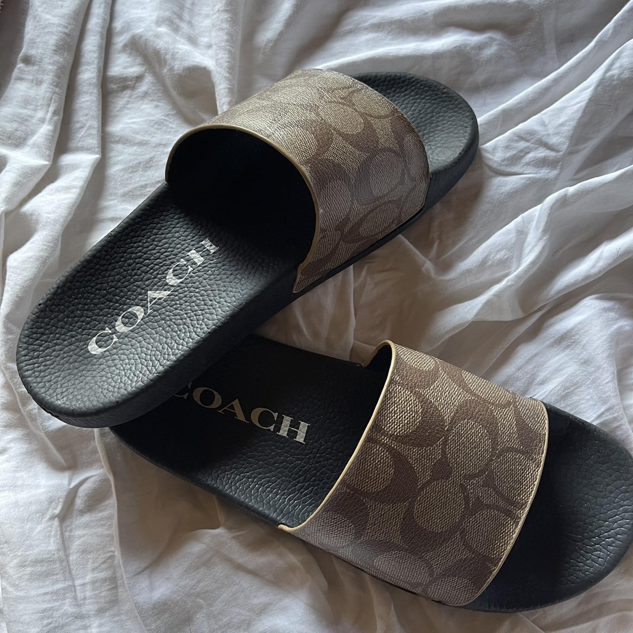 Brand new coach slides!!! Only worn once inside the... - Depop