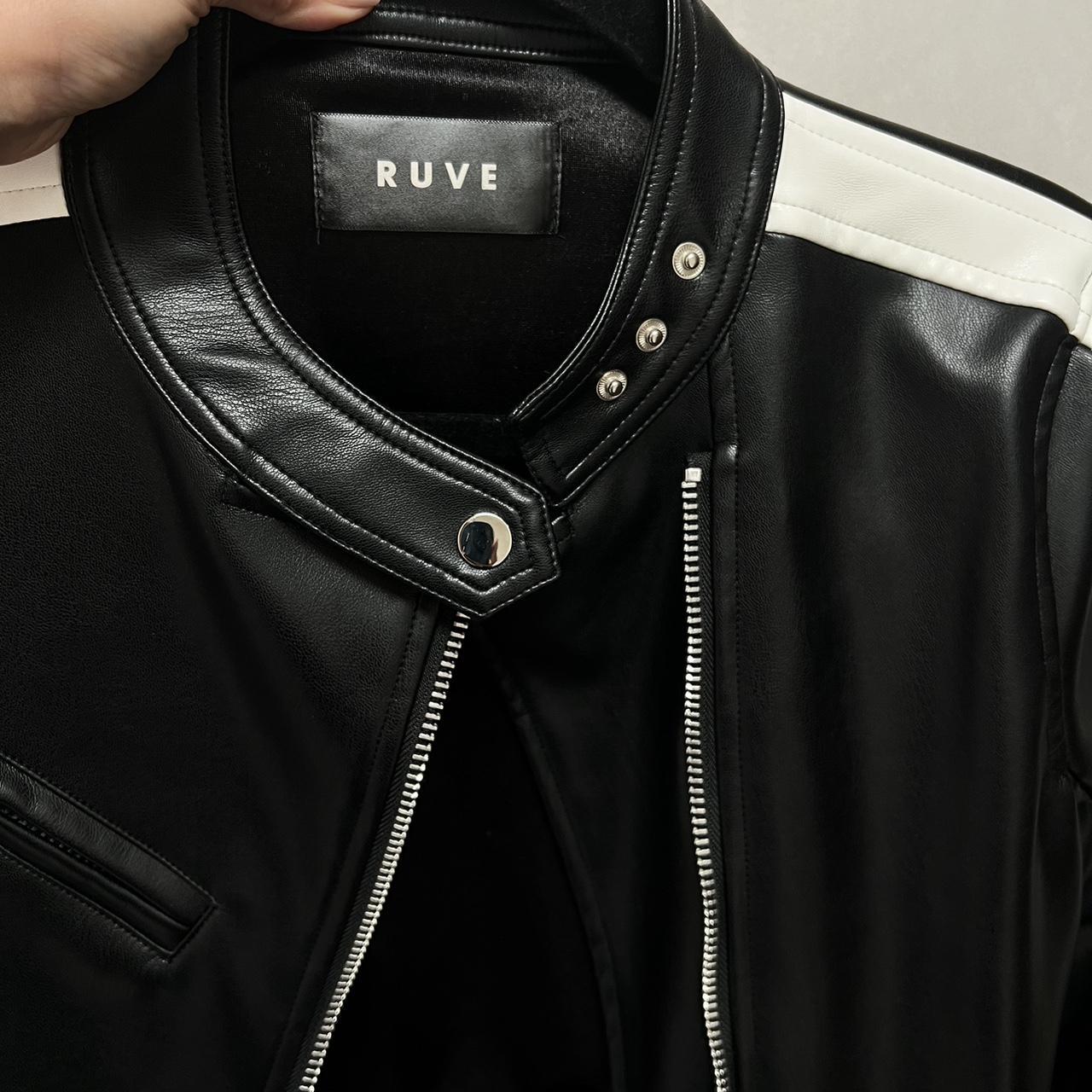 Ruve - YOA Moto Jacket - Black/White Retail: $160... - Depop