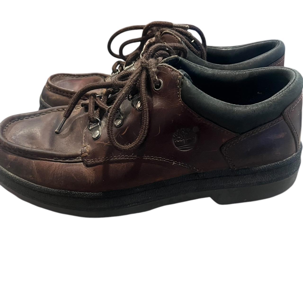 Brown leather Timberland boots | Depop