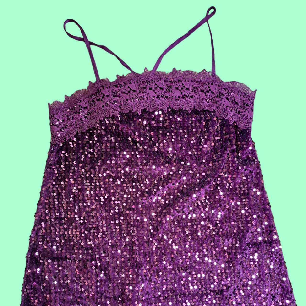 brand new purple sparkly dress by free people size... - Depop