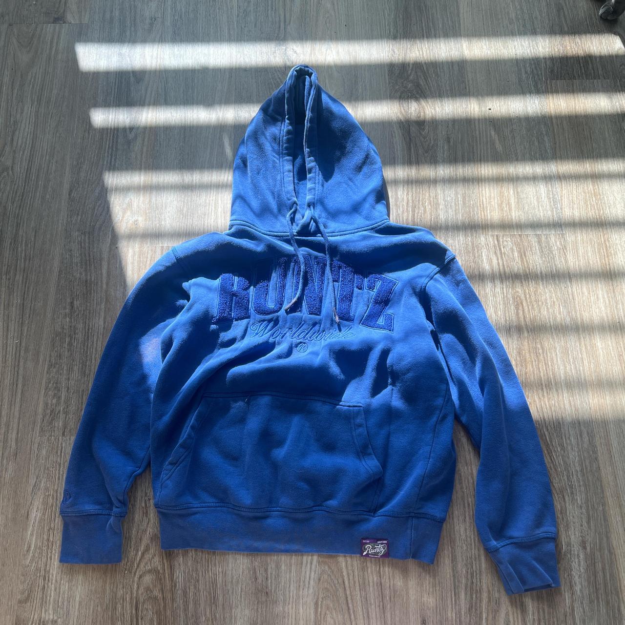 Cozy Runtz blue and purple hoodie #hoodie #designer - Depop