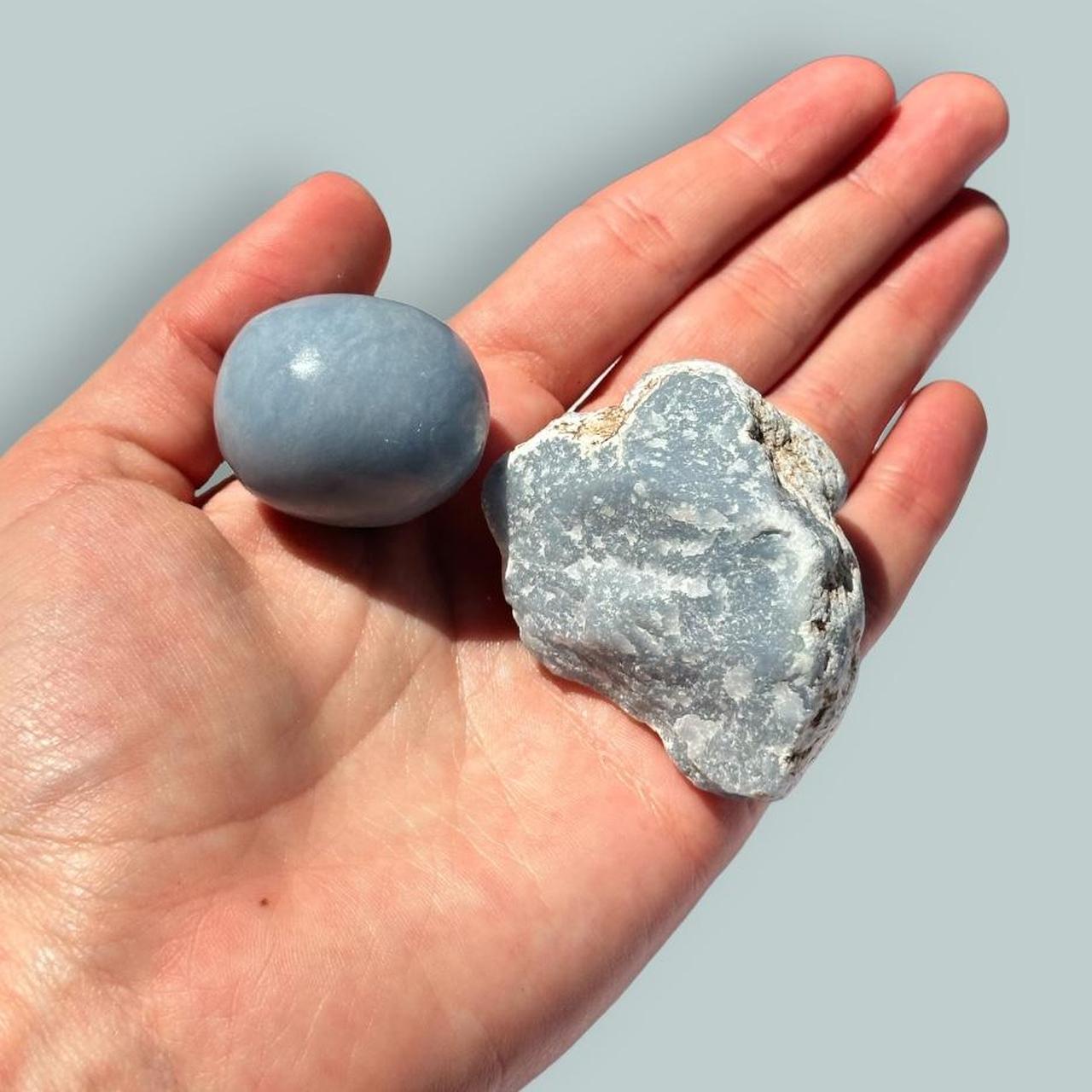 Angelite Crystal Bundle 🪽🪽 - 1 raw angelite... - Depop