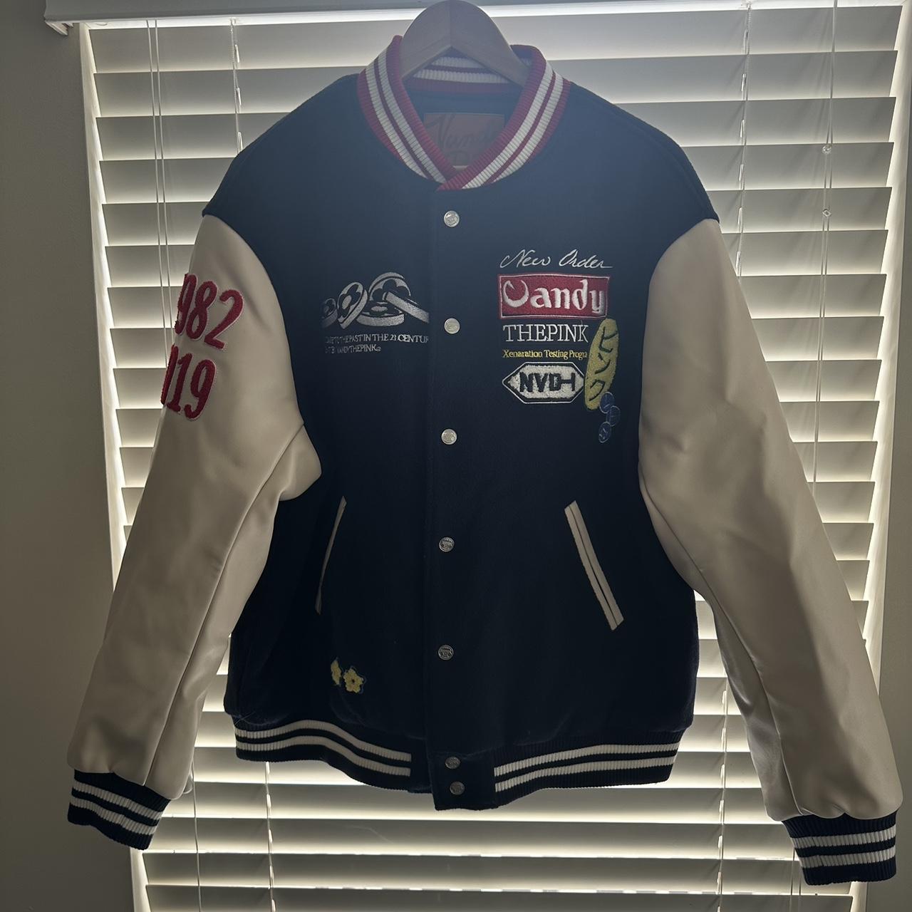 Vandy The Pink Akira Blue Pill Varsity Jacket Size Xl - Depop