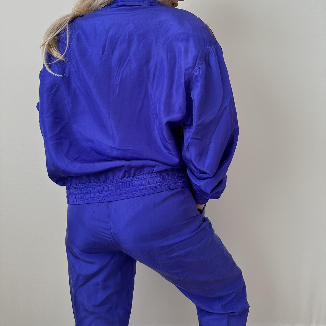 Vintage silk tracksuit two piece coord set 90’s... | Depop