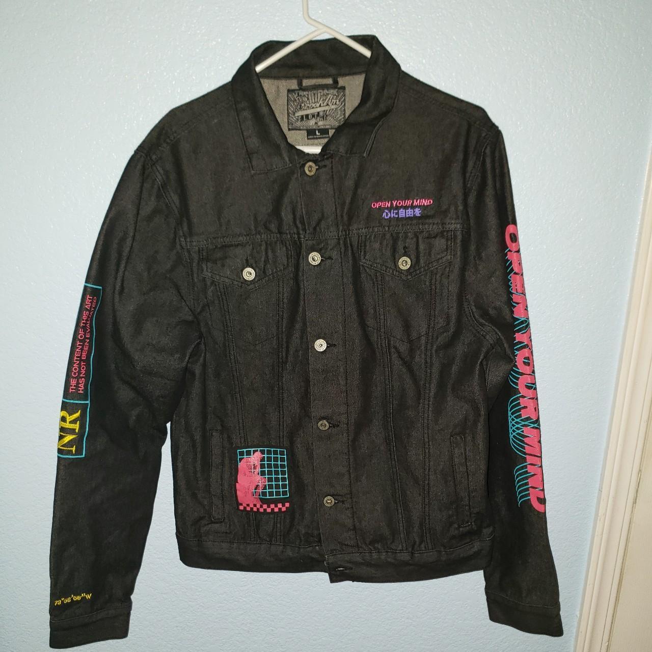 Vintage Denium embroidered jacket. In used... - Depop