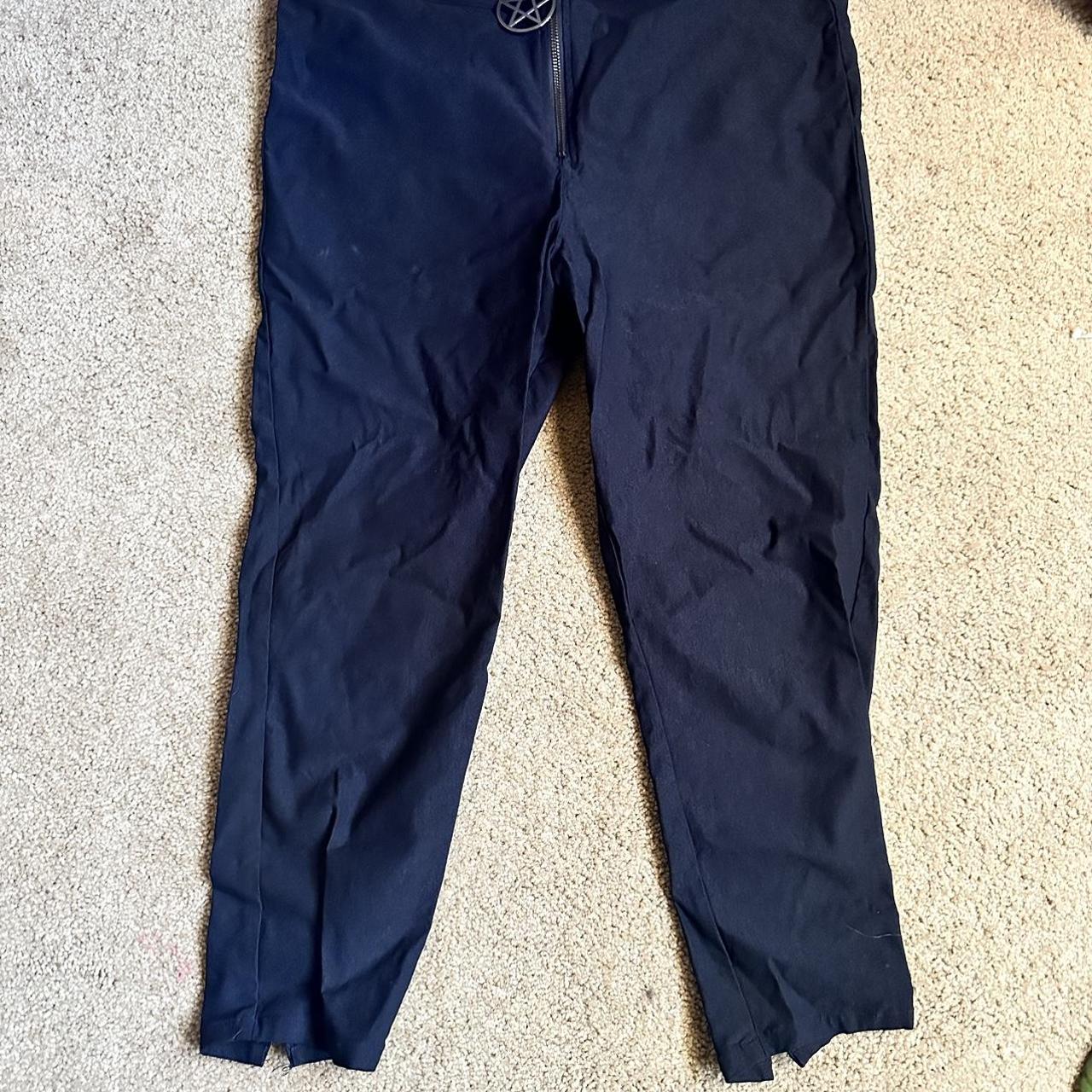 Killstar Capri leggings with pentagram closure.... - Depop