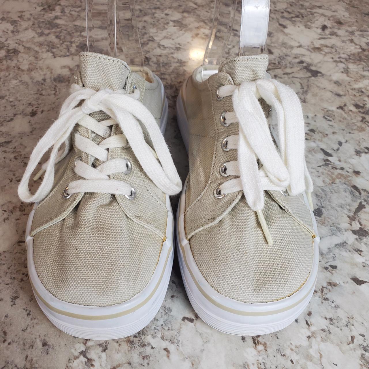eds Canvas Slip-on Womens Tan/cream Colored... - Depop