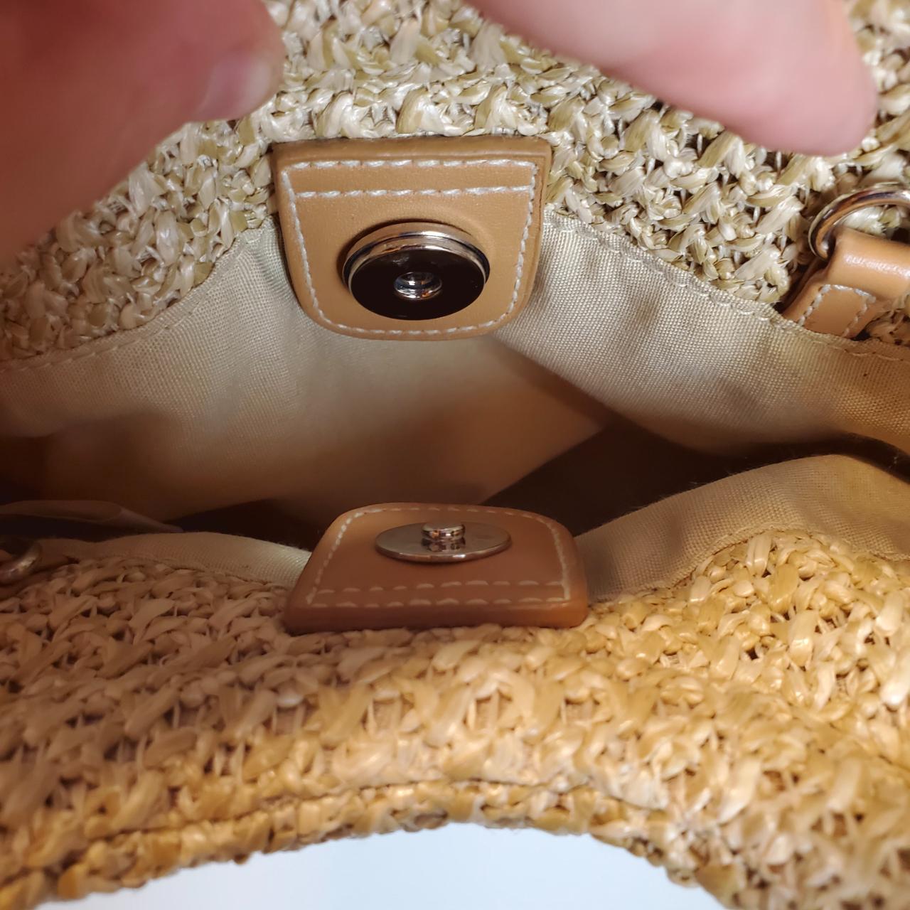 Woven Embroidered Floral Cottage Handbag... - Depop