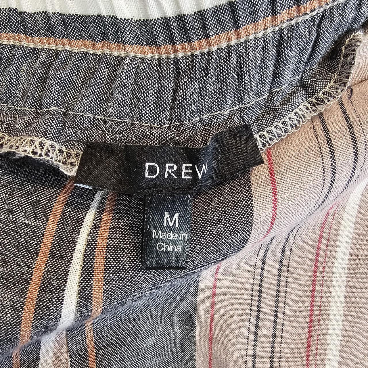 Drew | Anthropologie Linen Blend Stripe Tulip Pants... - Depop