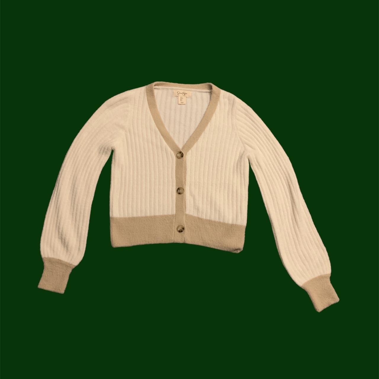 brand new Jessica Simpson preppy nylon sweater... - Depop