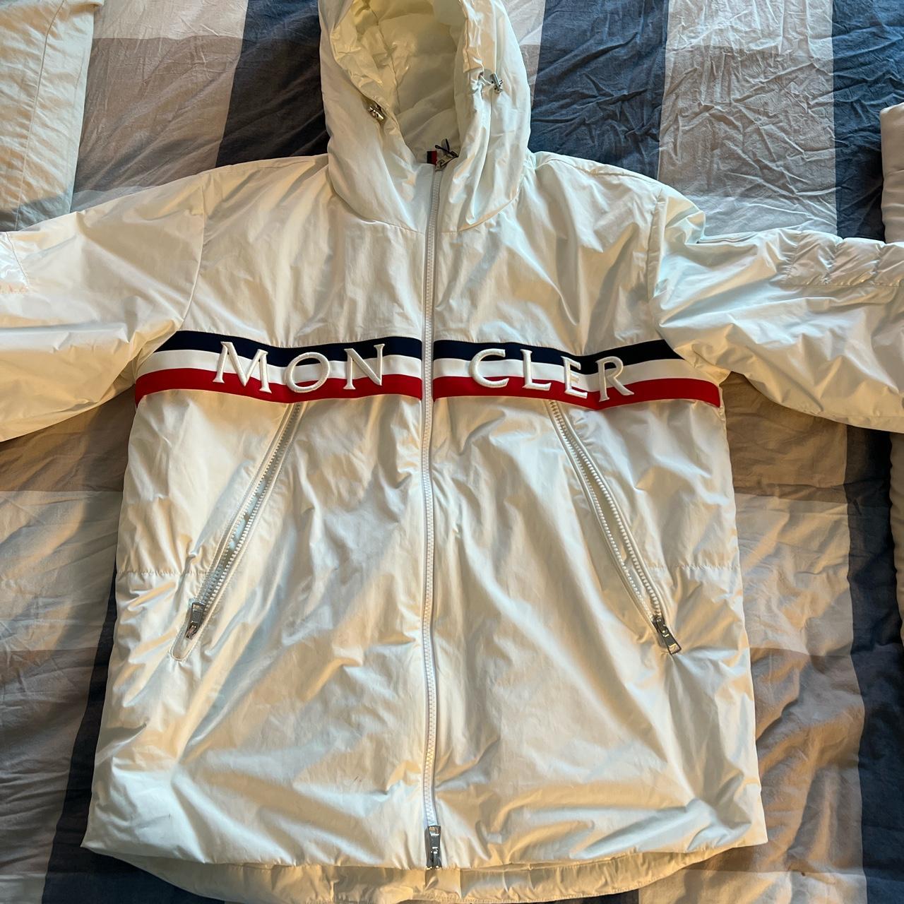 This Moncler light puffer jacket was originally... - Depop
