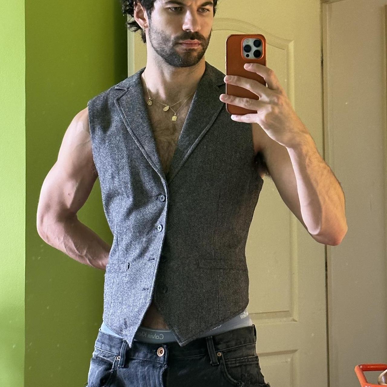 Fossil tweed suit vest - Depop