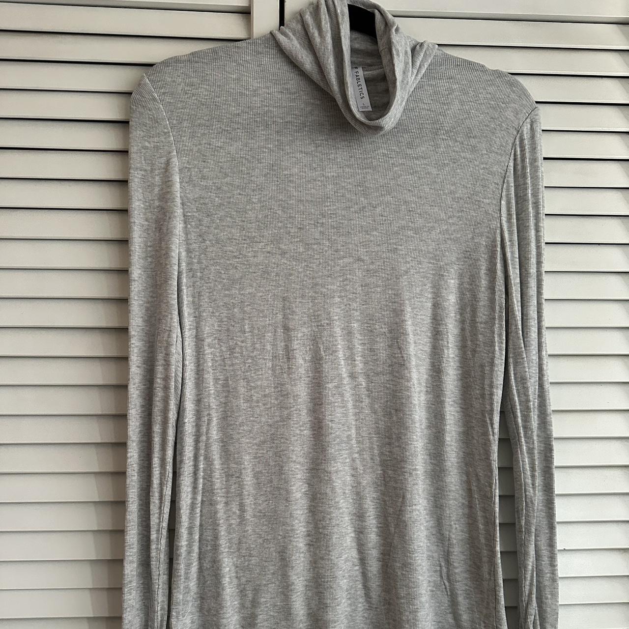 Fabletics Lightweight Grey Turtleneck, Size Large... - Depop