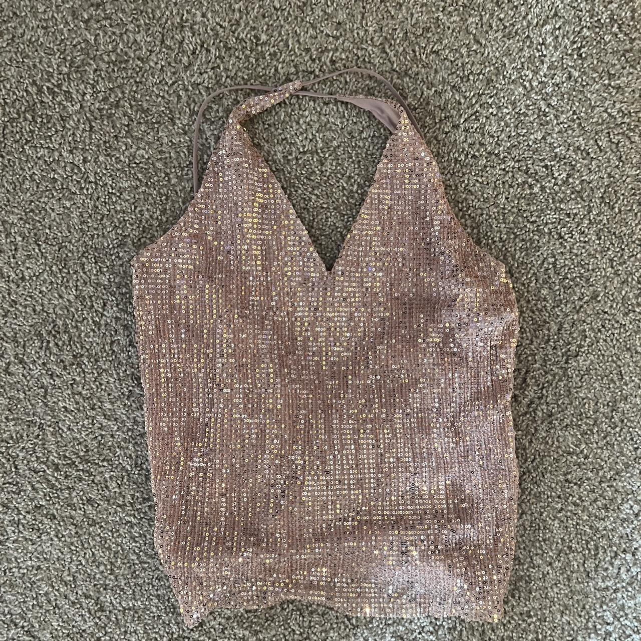 Sparkly backless top with open back! Perfect for NYE... - Depop