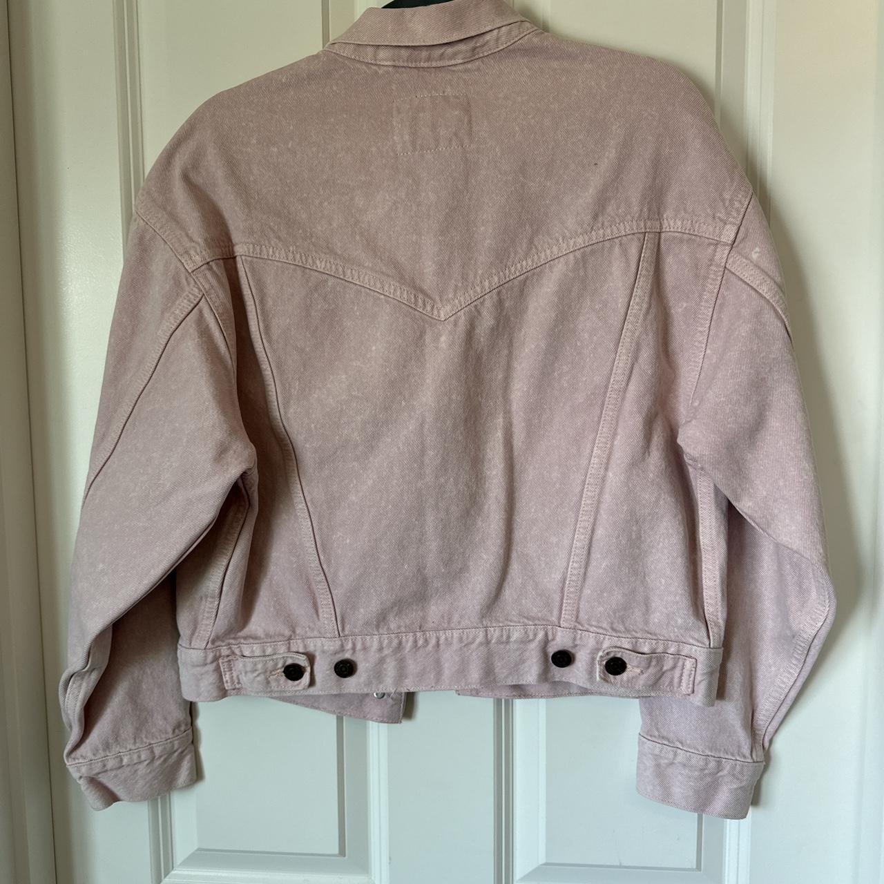 Levi’s Pink Jean Jacket. Hardly worn, looks more... - Depop