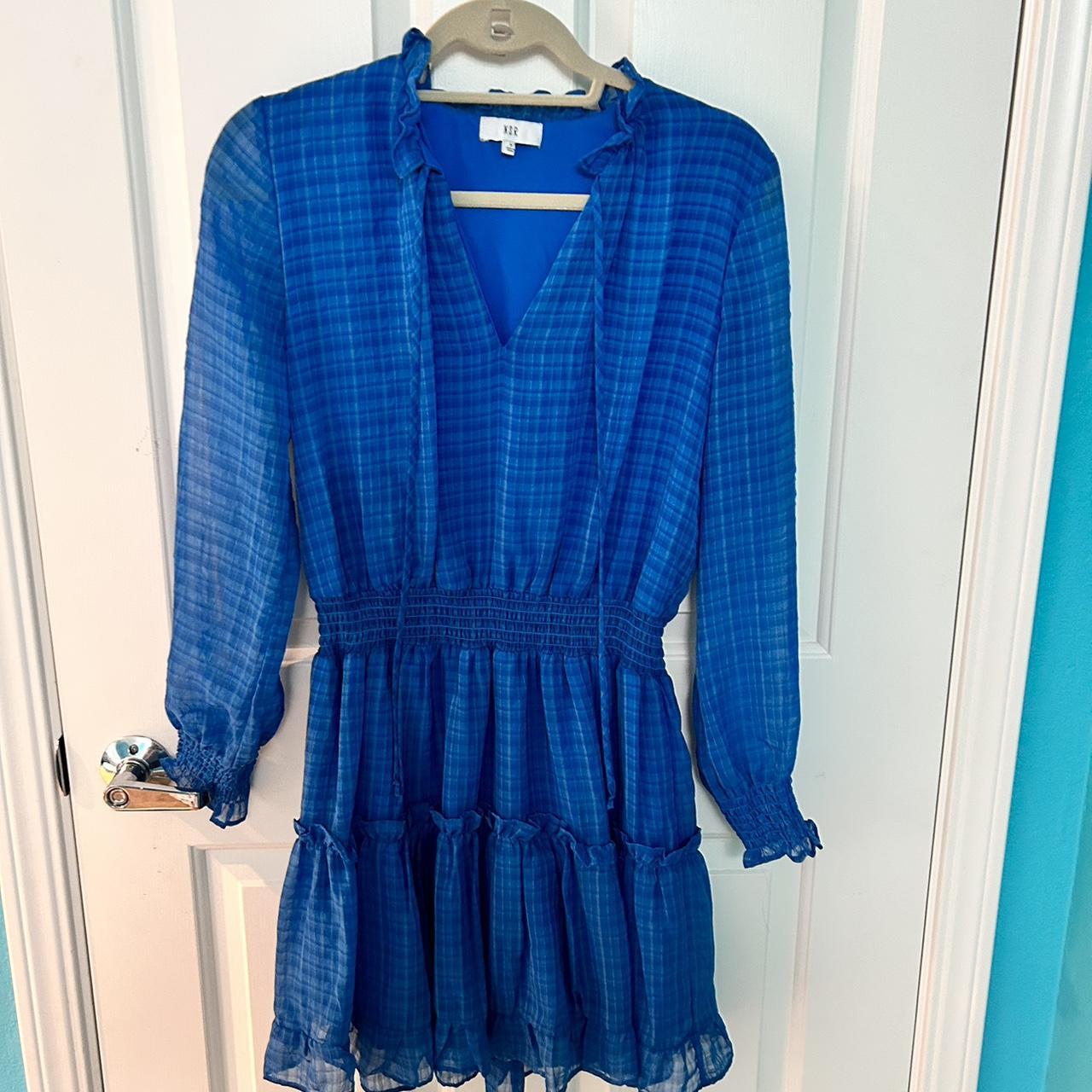 very pretty blue dress! only worn once - Depop