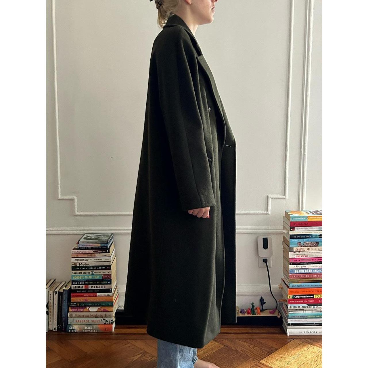 IRO Paris wool coat - dark green color, relaxed fit... - Depop