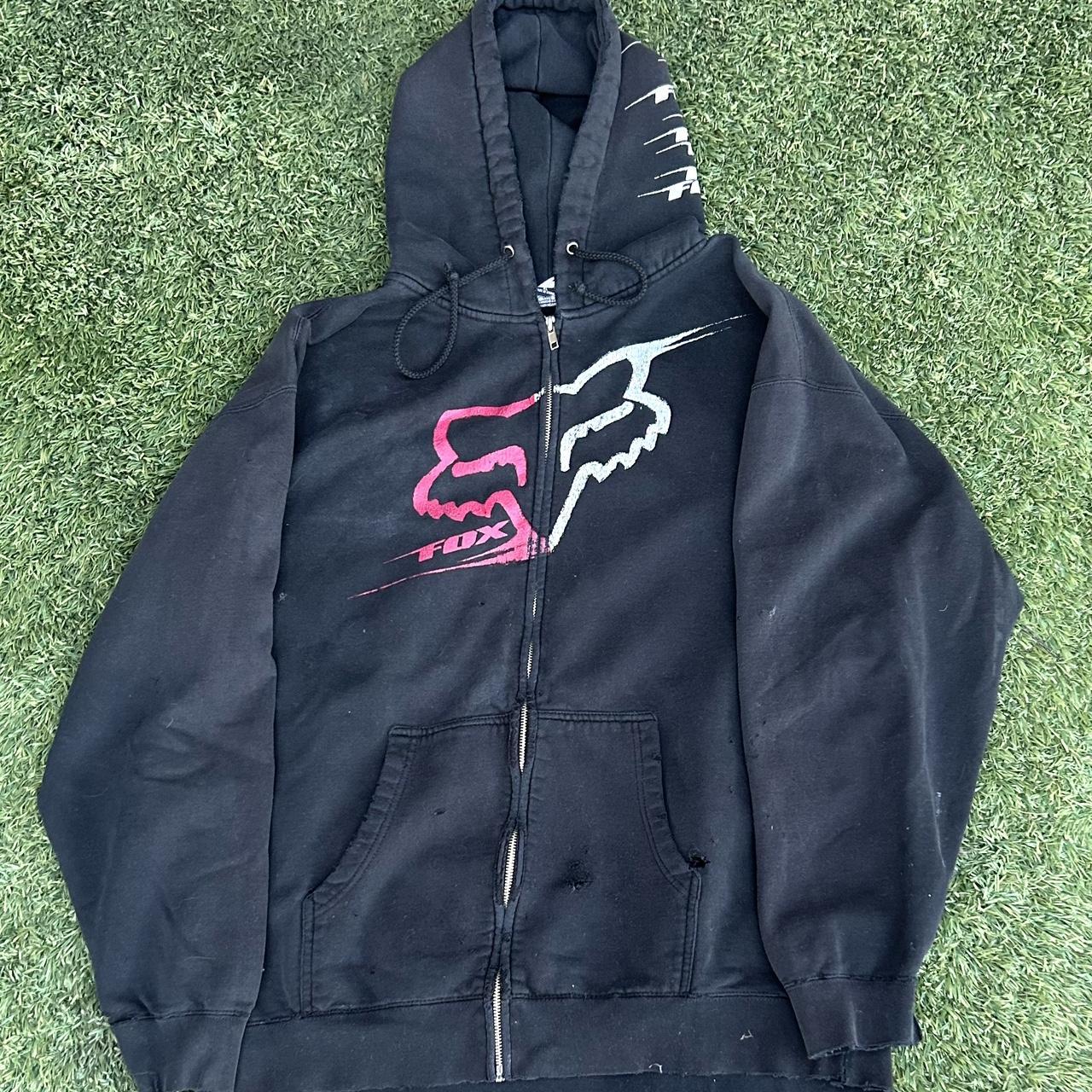 Vintage Y2K Fox Racing Jacket - XL - Pinholes &... - Depop
