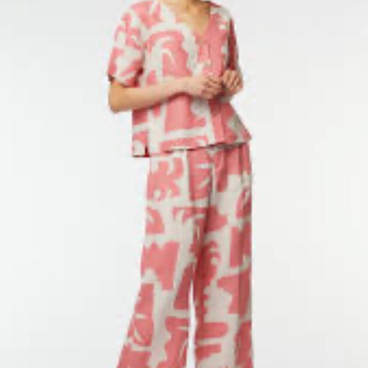 Gorman coral and beige linen set Top 10 - pants... - Depop